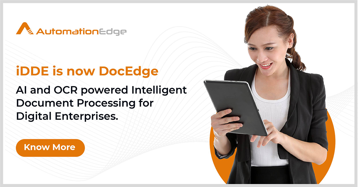 AutomationEdge’s Intelligent Document and Data Extraction (iDDE) Solution is now DocEdge | Auto